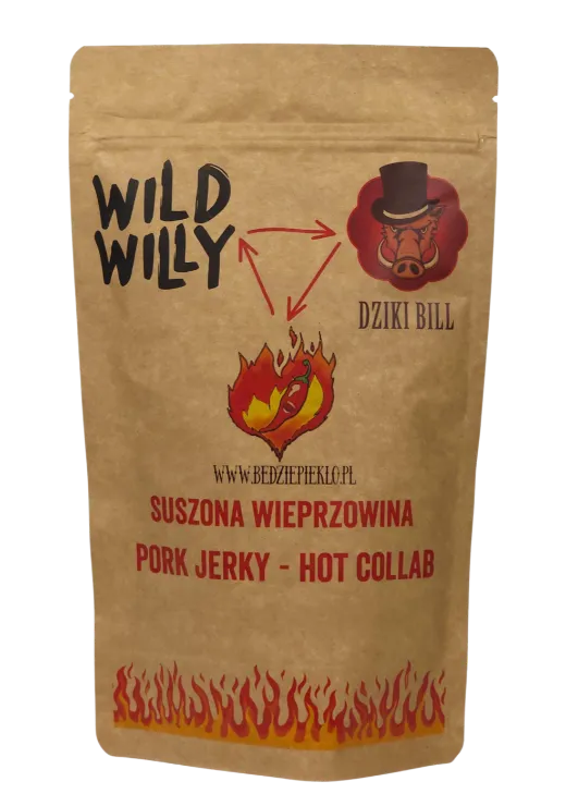 Wild Willy x Dziki Bill Hot Collab Pork Jerky 100g - Wild Willy